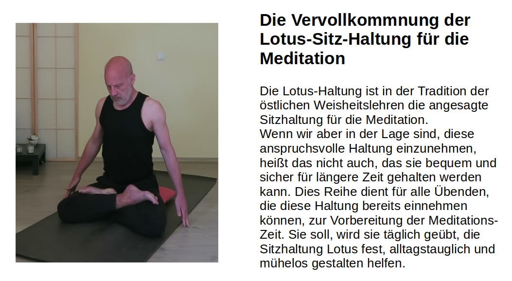 Die Vervollkommnung von Padmasana (Lotussitz) - Suniscaya – Yoga, Zen ...
